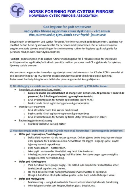 Smittevern | CF Norge